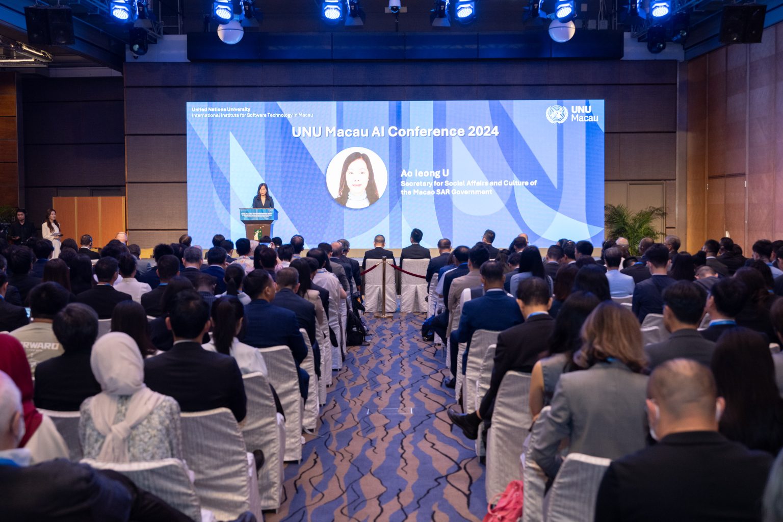 Ms. Ao Ieong U, Secretary for Social Affairs and Cultur of Macao SAR ...